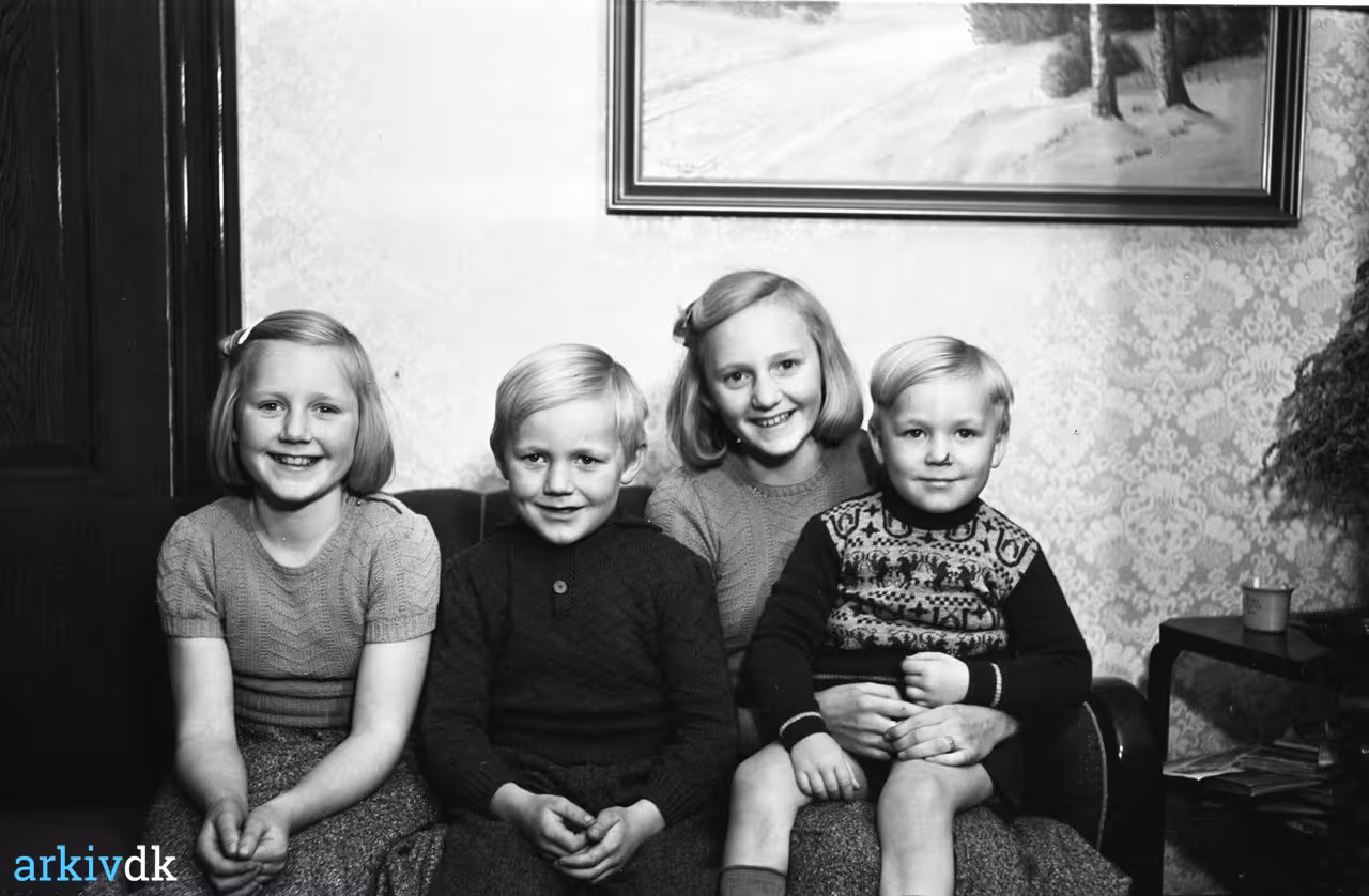 arkiv.dk | Børn af Emma og Knud Jensen, Oldmosegaard Ebdrup