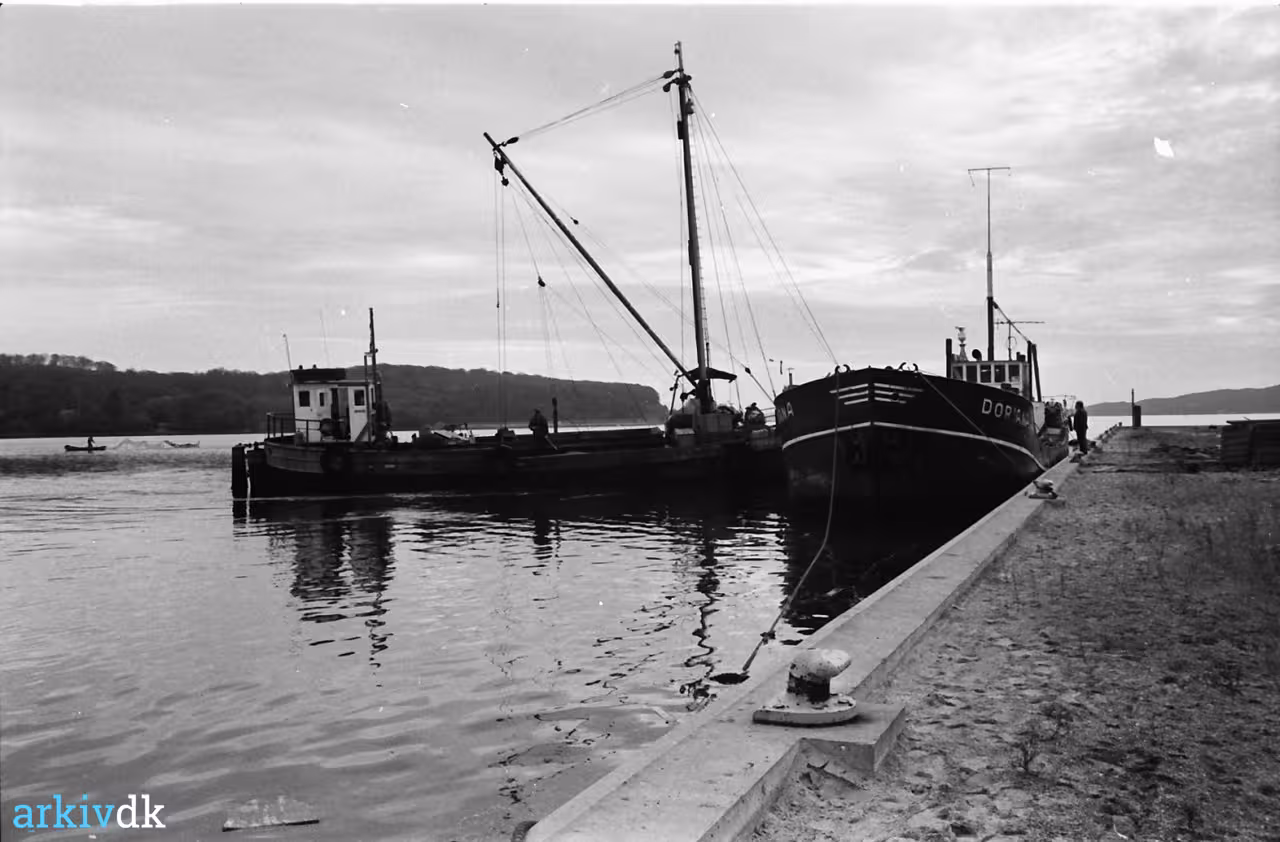 arkiv.dk | Skibe i Vejle havn, 1970