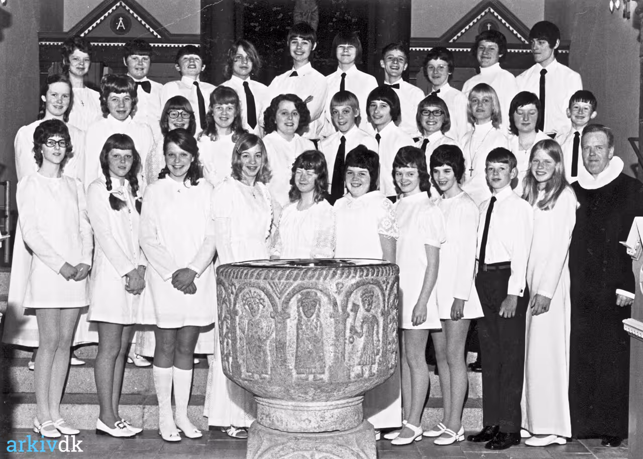 arkiv.dk | Konfirmandbillede, Vamdrup 1972