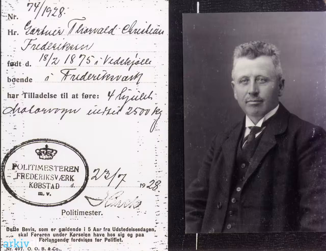 arkiv.dk | Thorvald Frederiksens kørekort