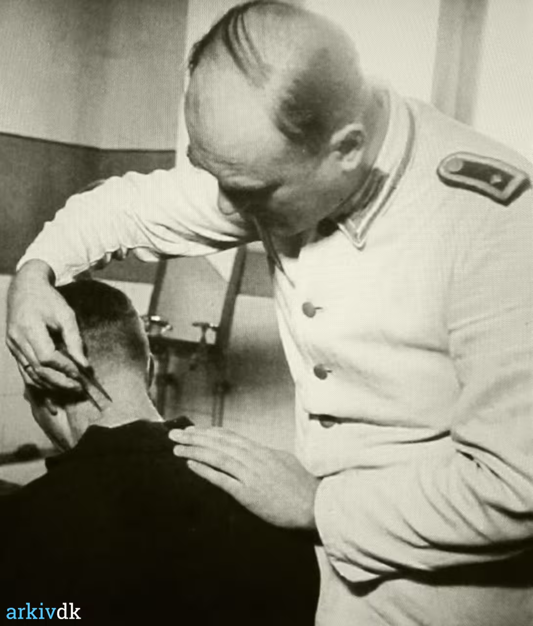 arkiv.dk | Lazaret på Vojens Ungdomsskole under 2. verdenskrig.