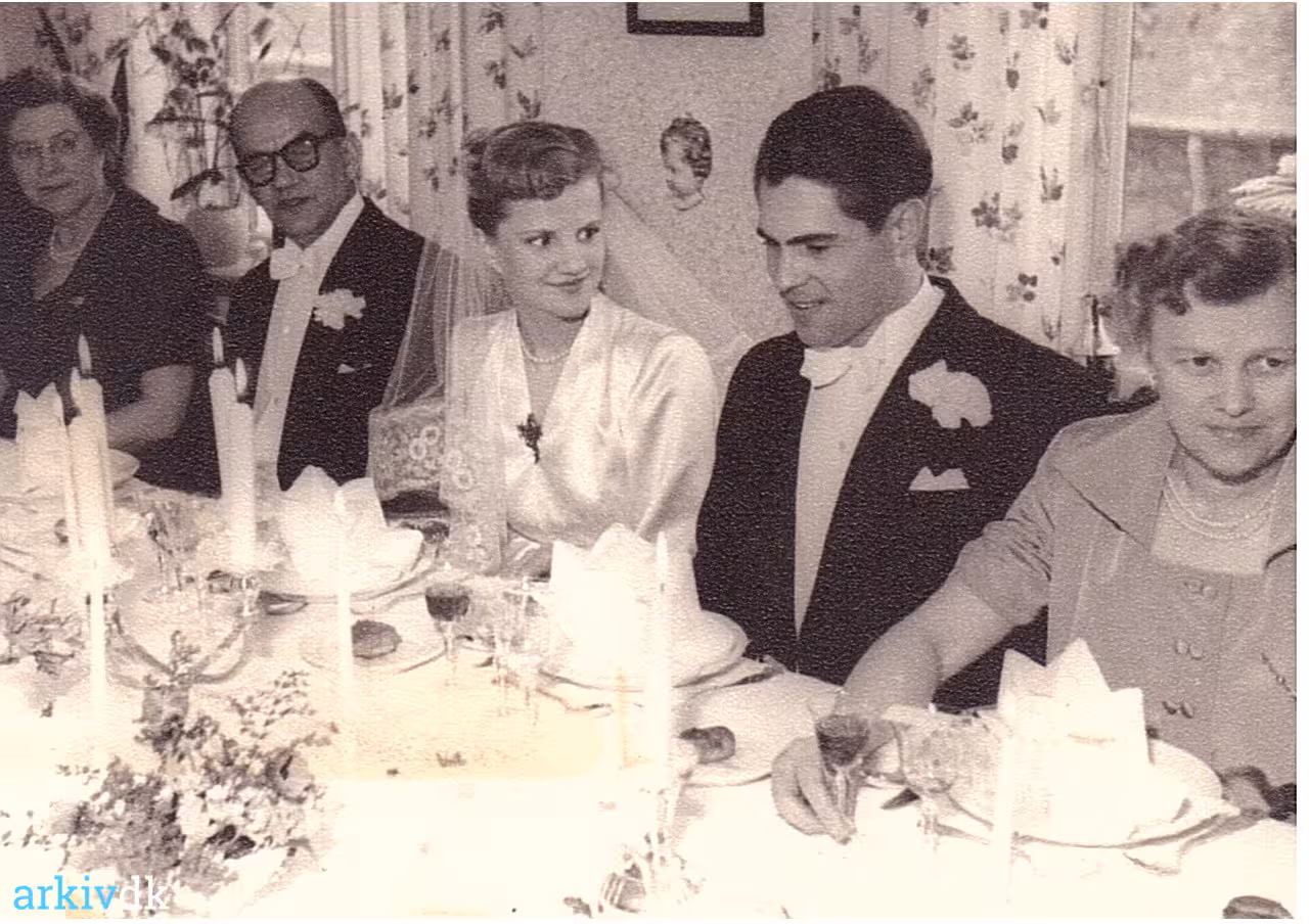 arkiv.dk | Tove og Jørgen Halbys bryllup