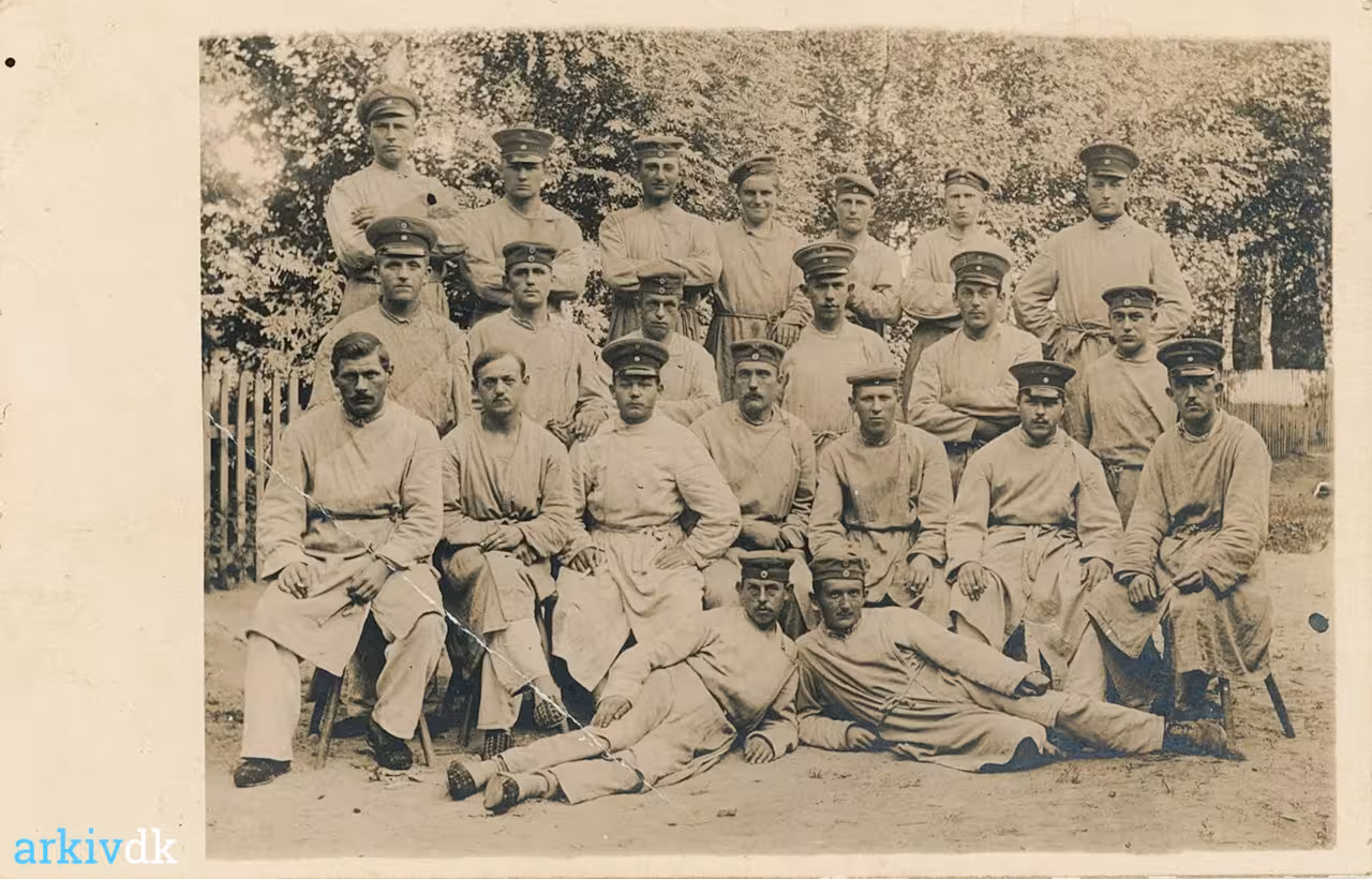 arkiv.dk | Soldater på lazaret 1. Verdenskrig 1914-1918