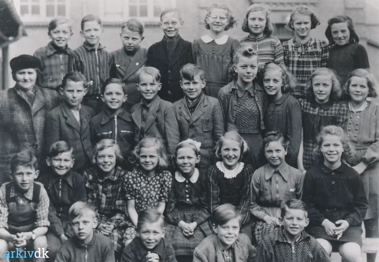 arkiv.dk | Klassebillede med 5c fra Nørregades skole