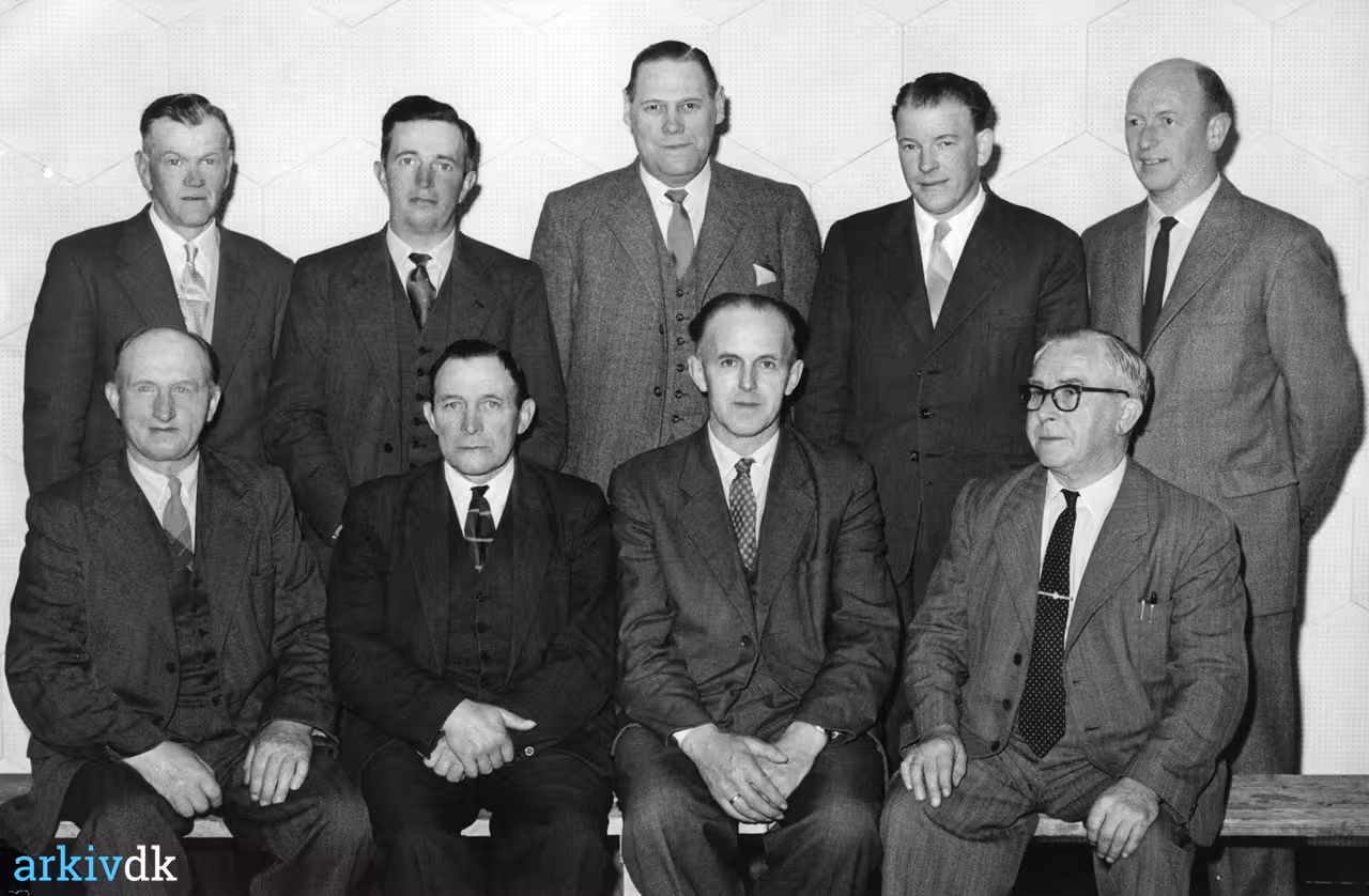 arkiv.dk | Gelsted Sogneråd mellem 1950-66. Gelsted sogn.