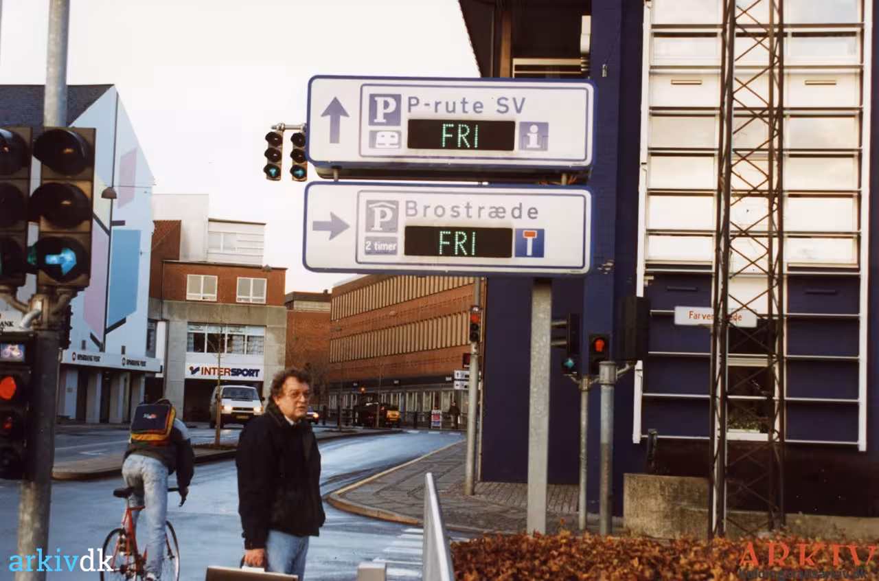arkiv.dk | Trafikplan af ingeniør Svend Erik Thomsen. Farverstræde og Bredgade.