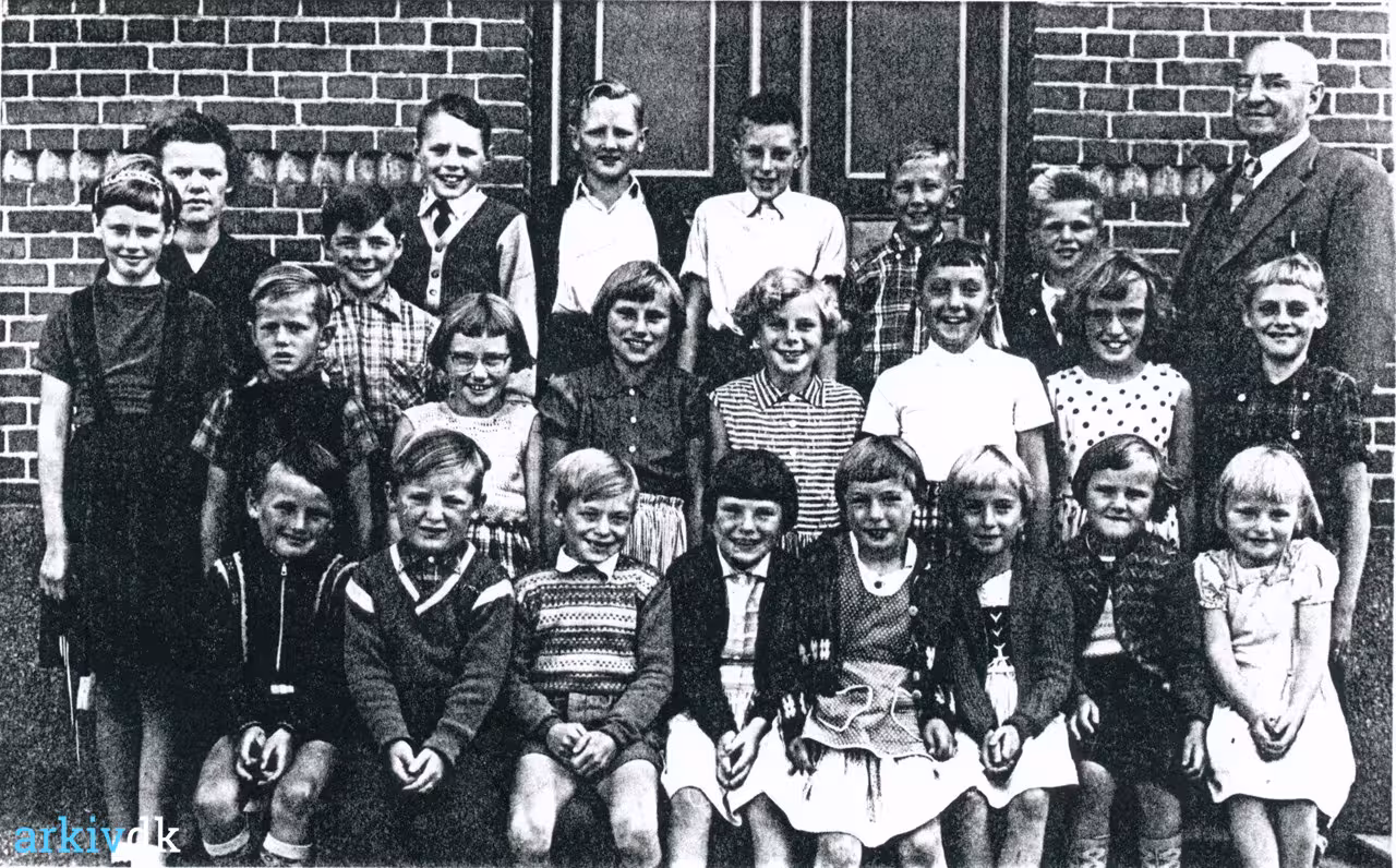 arkiv.dk | Elever, Lystrup skole 1956