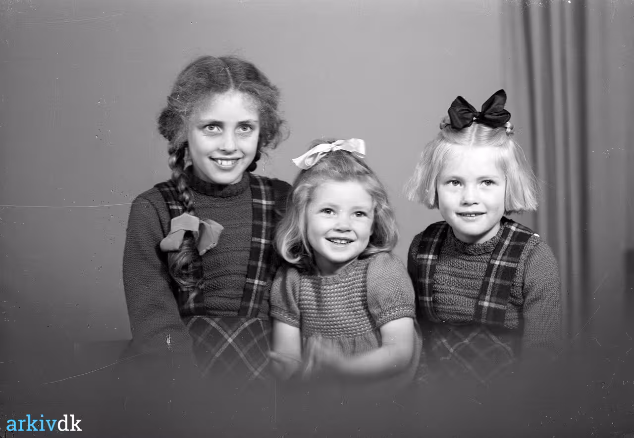 arkiv.dk | Karl Jørgensens 3 børn, Ærenlund Ryslinge