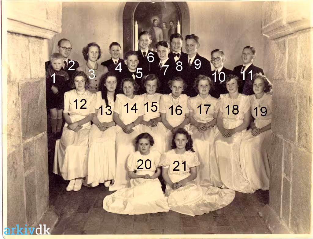 arkiv.dk | Konfirmation i Vester Hornum kirke