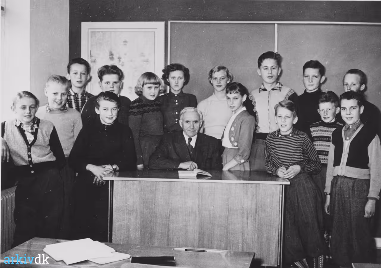 arkiv.dk | Elevhold fra Lendum skole. Årgang 1951-58.