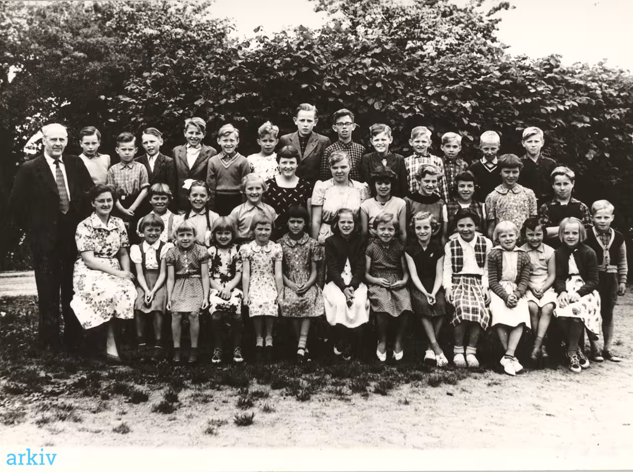 arkiv.dk | Høver Skole, elevbillede 1956.