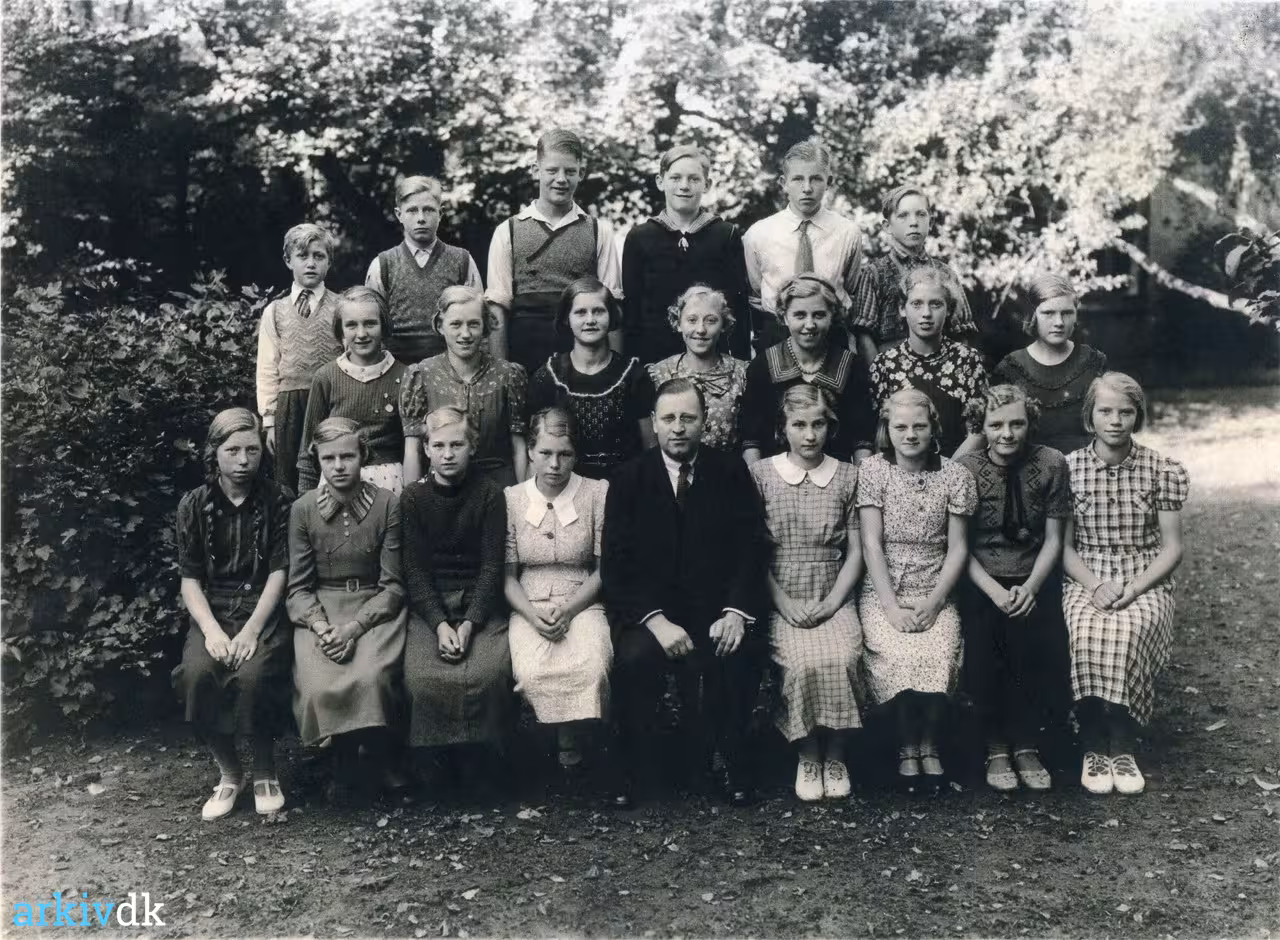 arkiv.dk | Konfirmation Kobberup 1937 efterår.