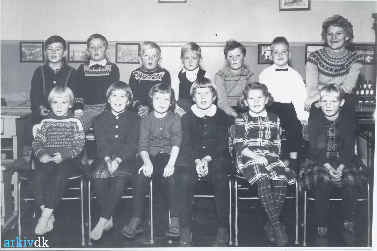 arkiv.dk | Klassebillede, Vr. Torsted skole - ca. 1962