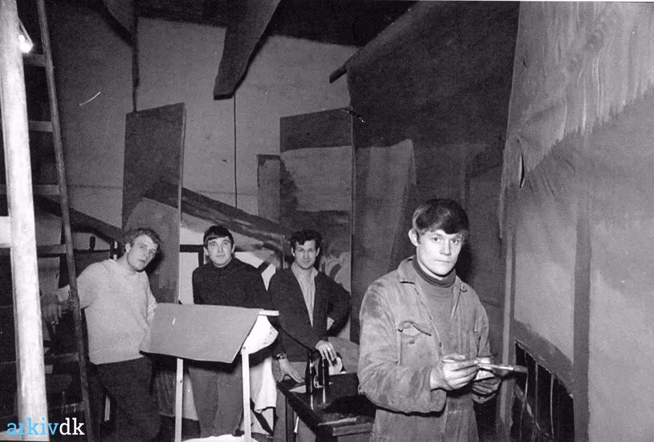 arkiv.dk | Sceneopbygning på Hotel Hadsund