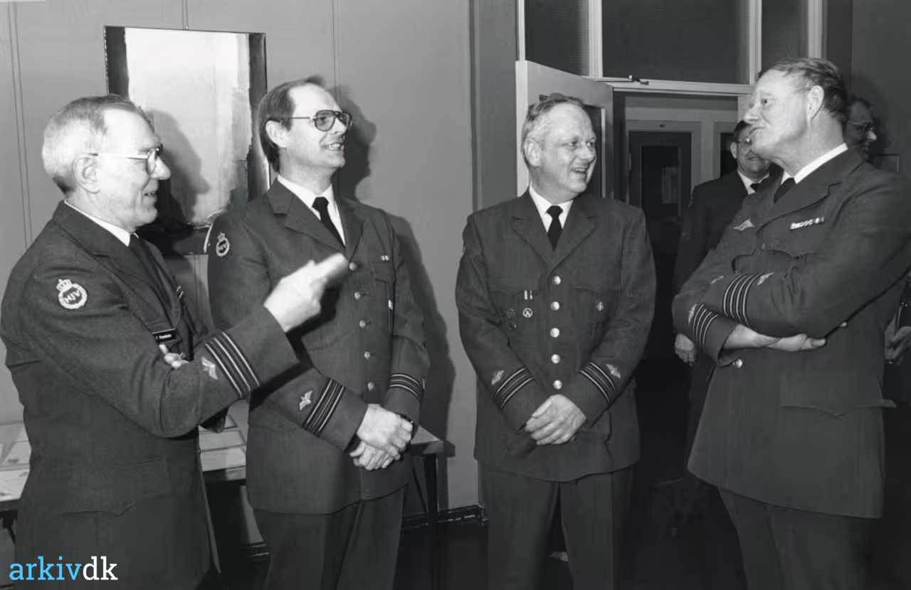 arkiv.dk | O.R.Præstholm, Kaj Skov, O.H.Nielsen og O.W.Jensen, Flyvestaion Skrydstrup