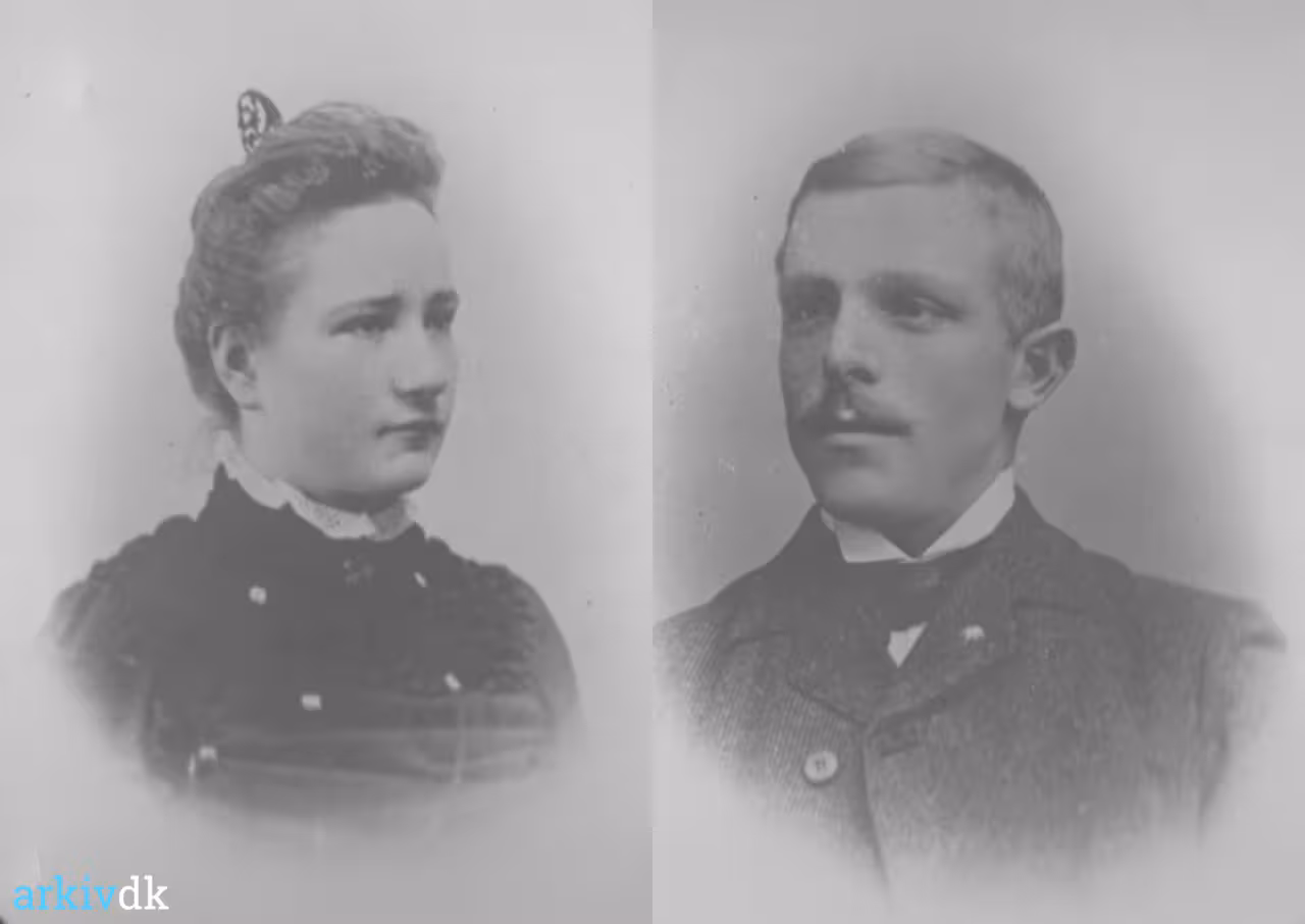 arkiv.dk | Anton og Mariane Nielsen Bryllup Hammerum