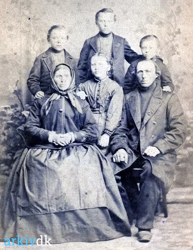 arkiv.dk | Anders Nielsen Dam og hustru Johanne Marie Pedersen Dammen, Vester Hjermitslev