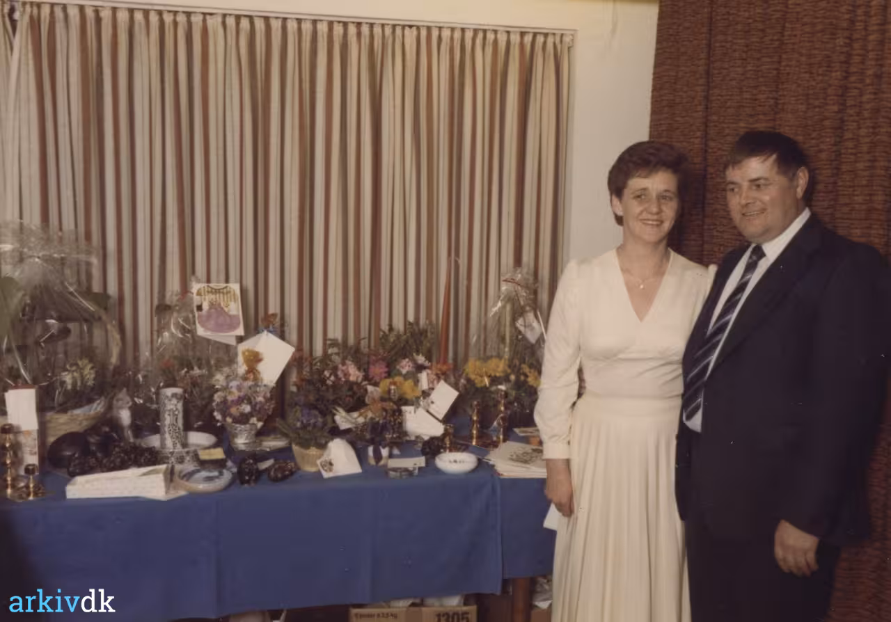 arkiv.dk | Doris og Villy Nielsen, Vårst Sølvbryllupsfoto