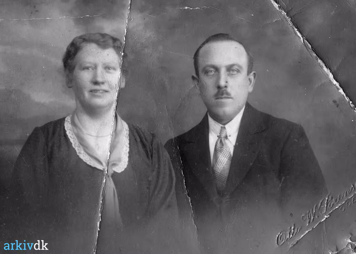 arkiv.dk | Portræt af Rasmus Thorvald Jespersen og hans hustru
