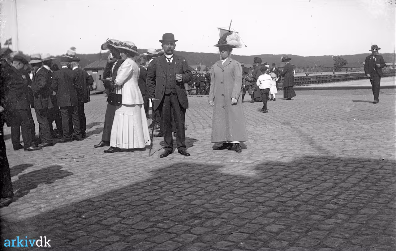 arkiv.dk | Havnepladsen, Vejle, ca. 1915