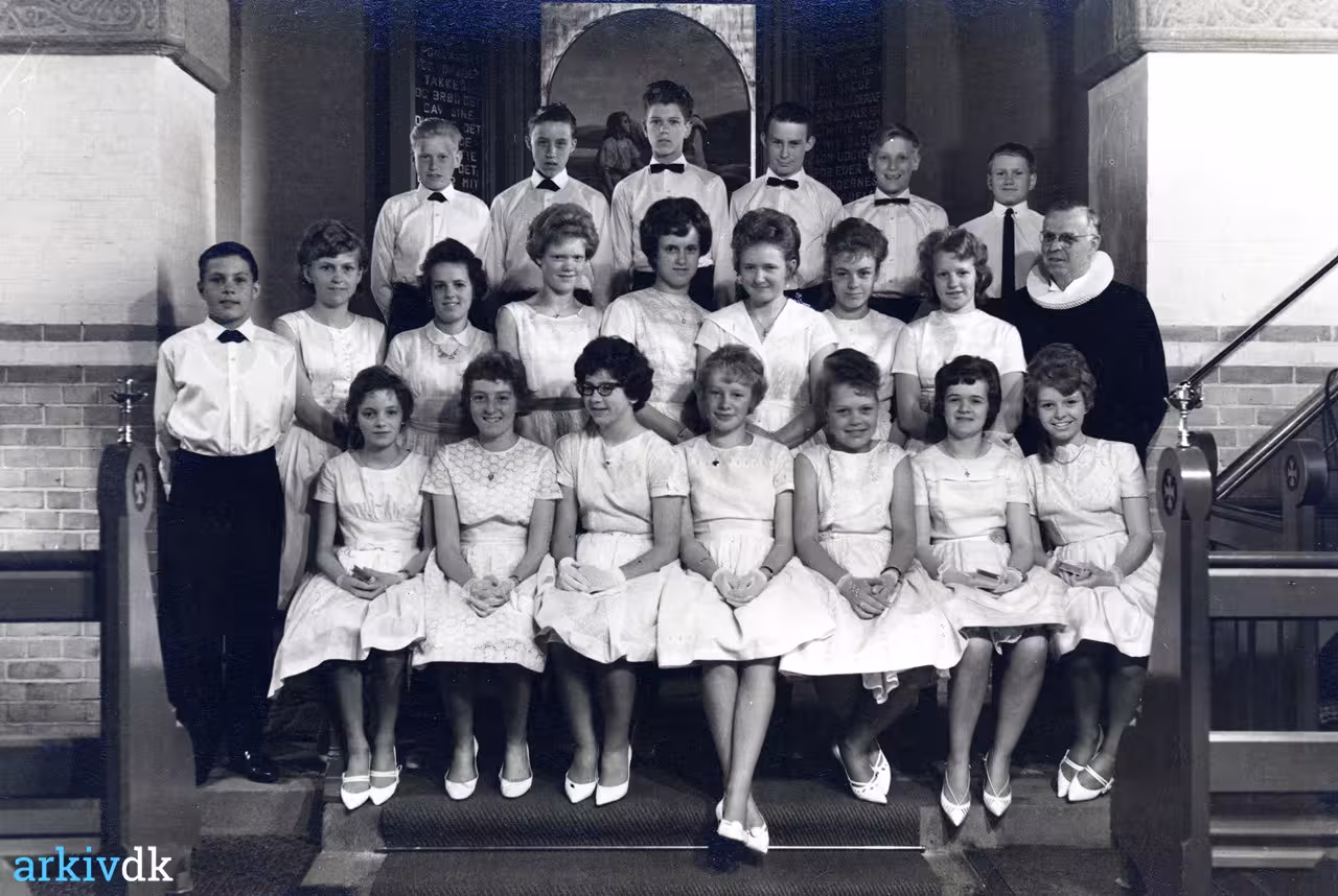 arkiv.dk | Galten konfirmander 1963.