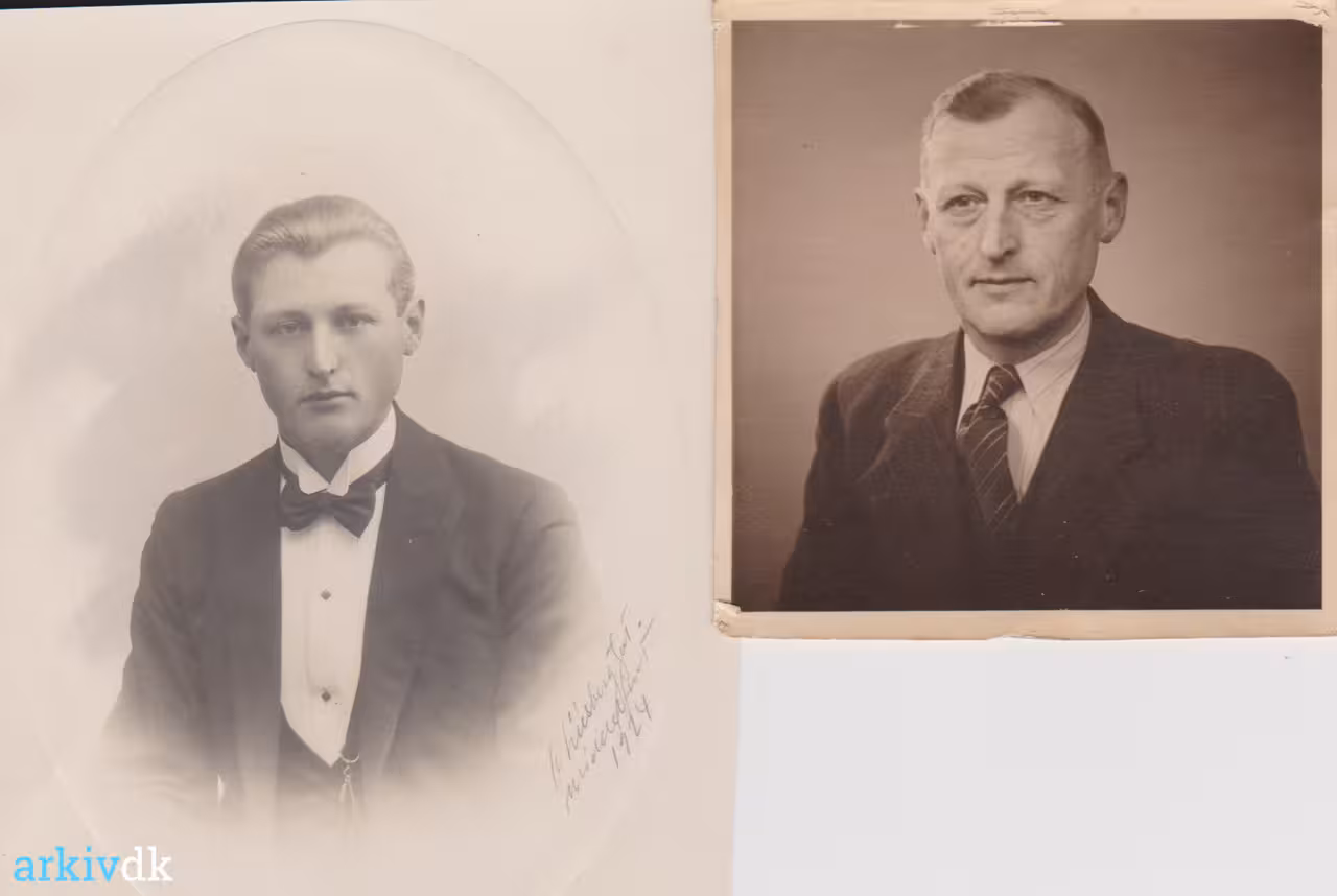 arkiv.dk | P O Poulsen 1901 - 1991 gift med Kirsten Nielsen i Udby kirke 8-4-1933