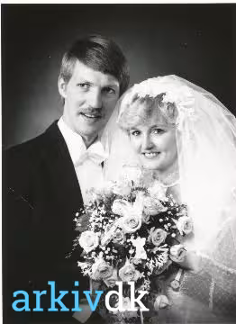 arkiv.dk | Brudebillede af Jette Lindgaard og Max Nielsen,