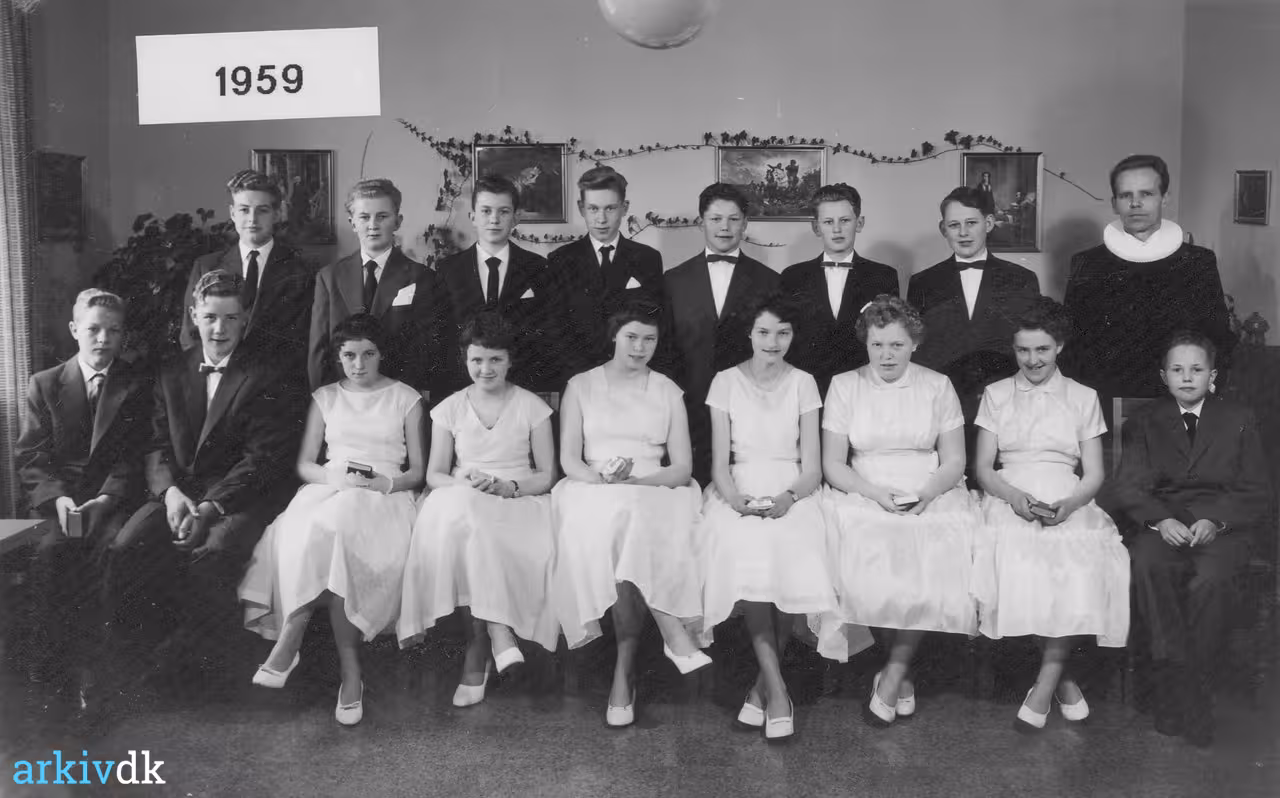 arkiv.dk | Konfirmation, Nr. Nærå, 1959
