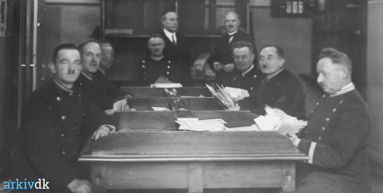 arkiv.dk | Sorteringsstuen på Nordborg Postkontor, Storegade 6, Nordborg.