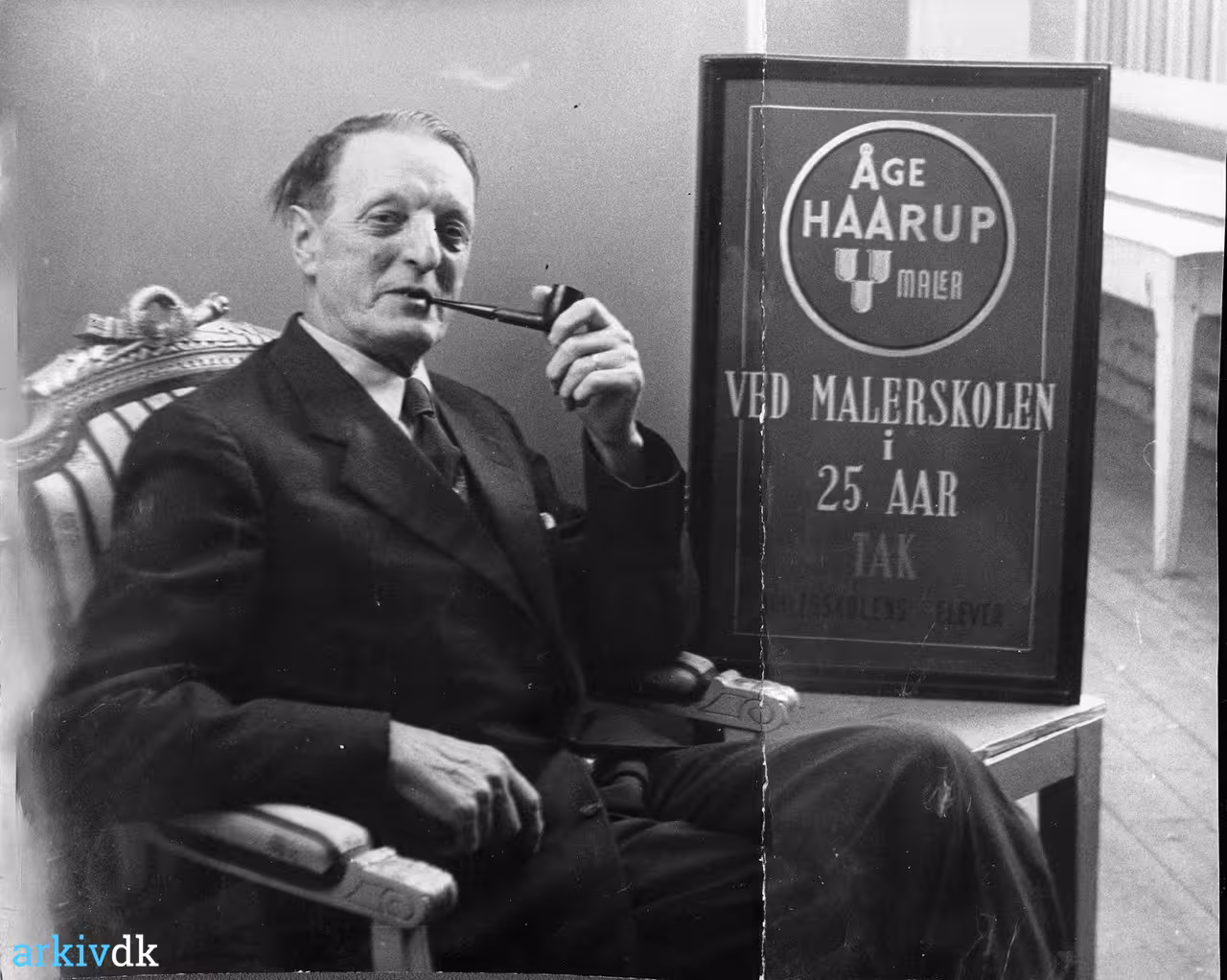 arkiv.dk | Portræt: malermester og kunstmaler Åge Haarup