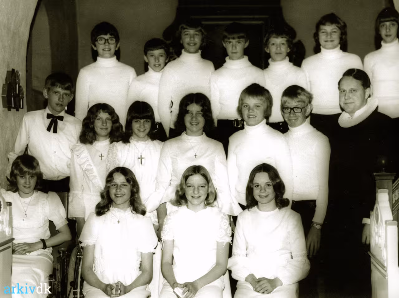 arkiv.dk | Konfirmation i Nr. Omme, Grønbjerg 1973