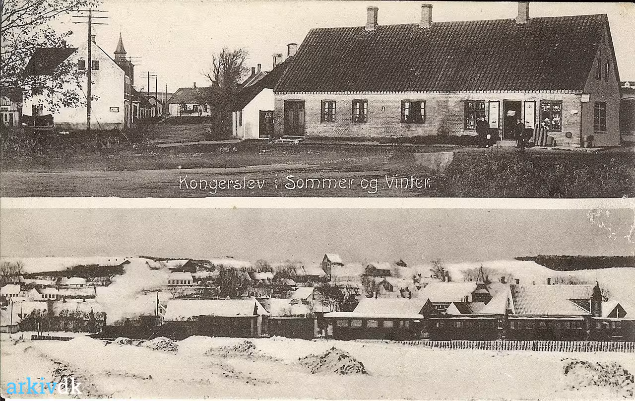 arkiv.dk | Postkort fra Kongerslev, sommer og vinter