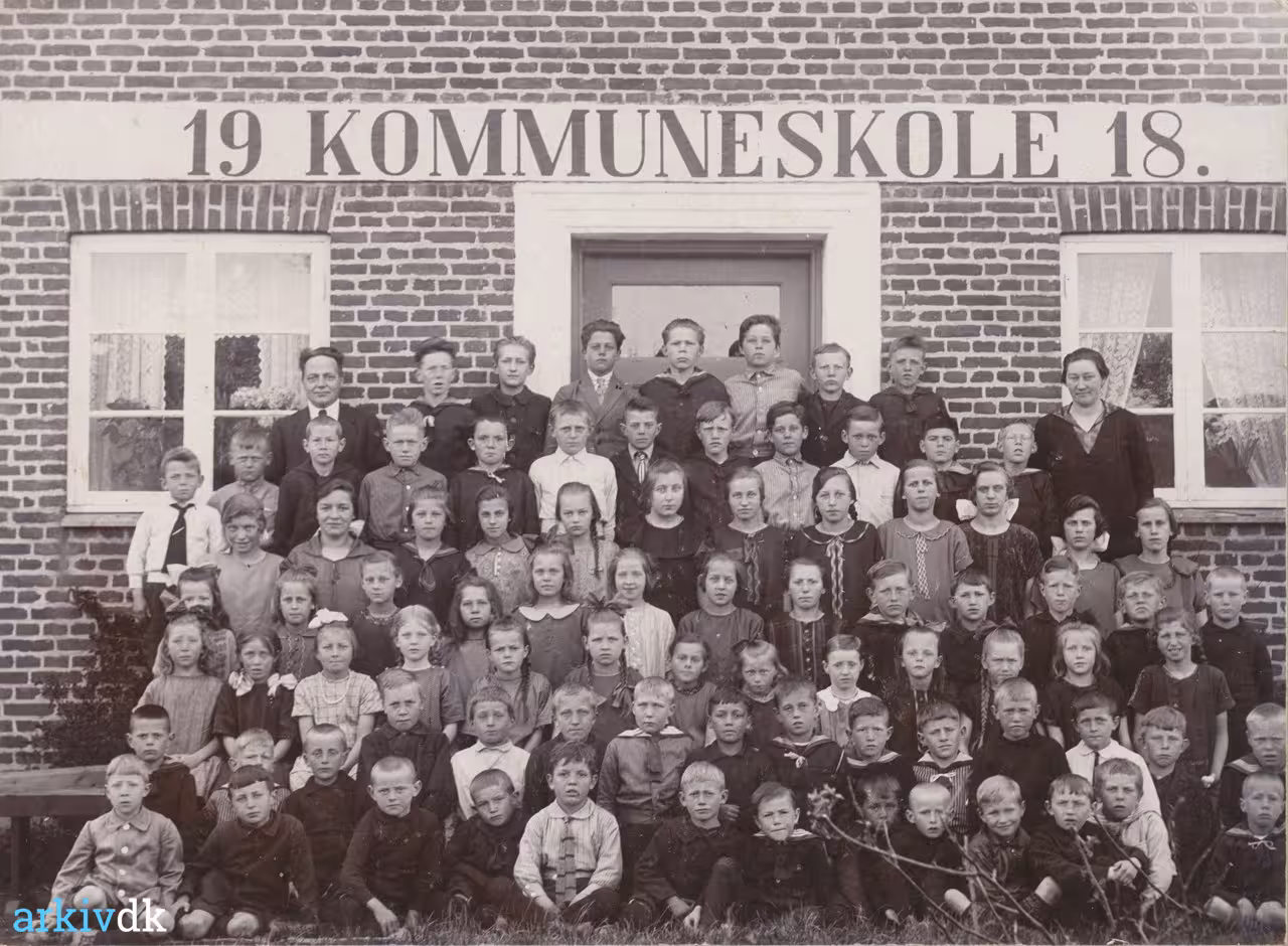 arkiv.dk | Elever Hevring skole 1924