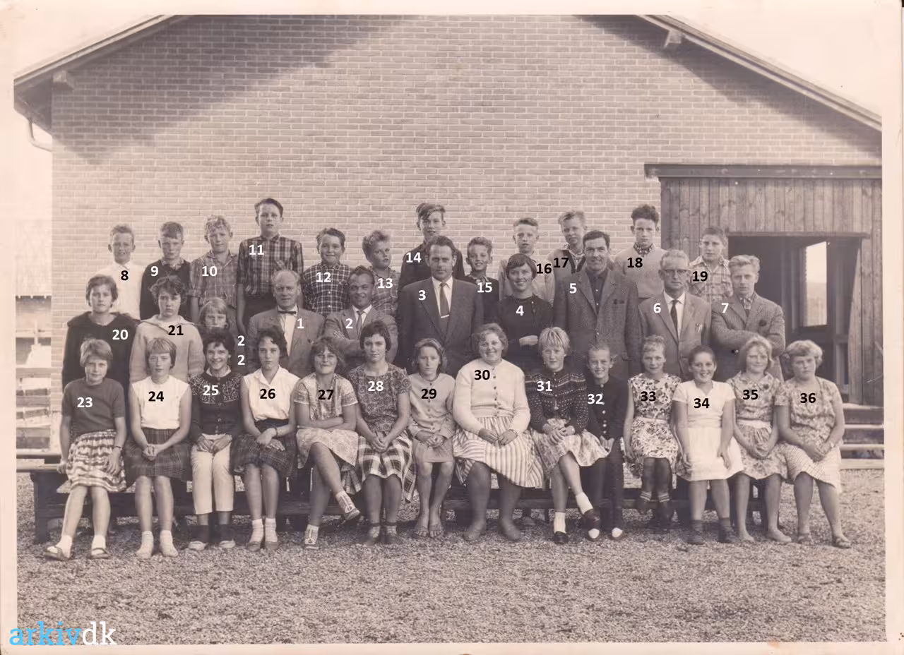 arkiv.dk | 6. kl. 1961, Lindved Skole