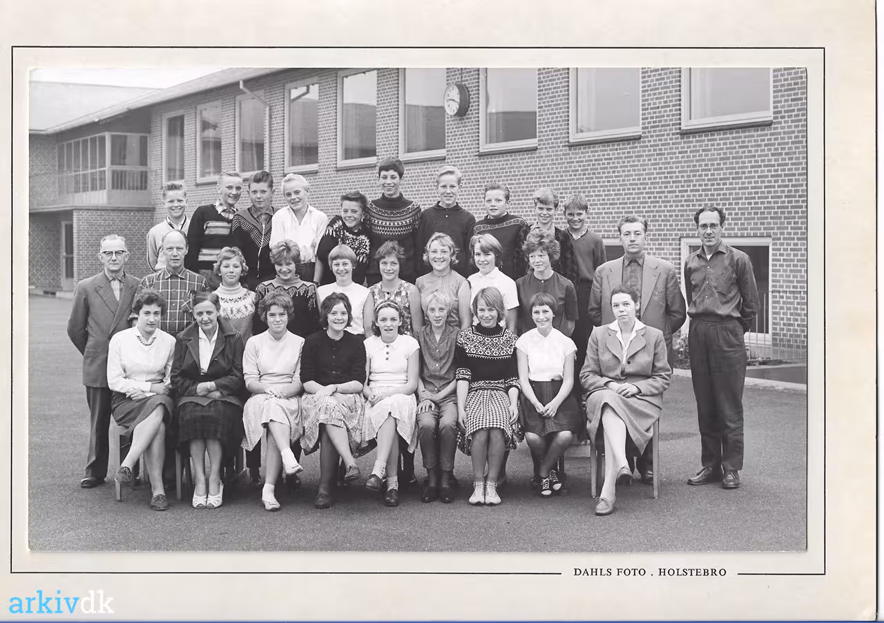 arkiv.dk | Skolebillede fra Thorstrup ny skole 1961-1962