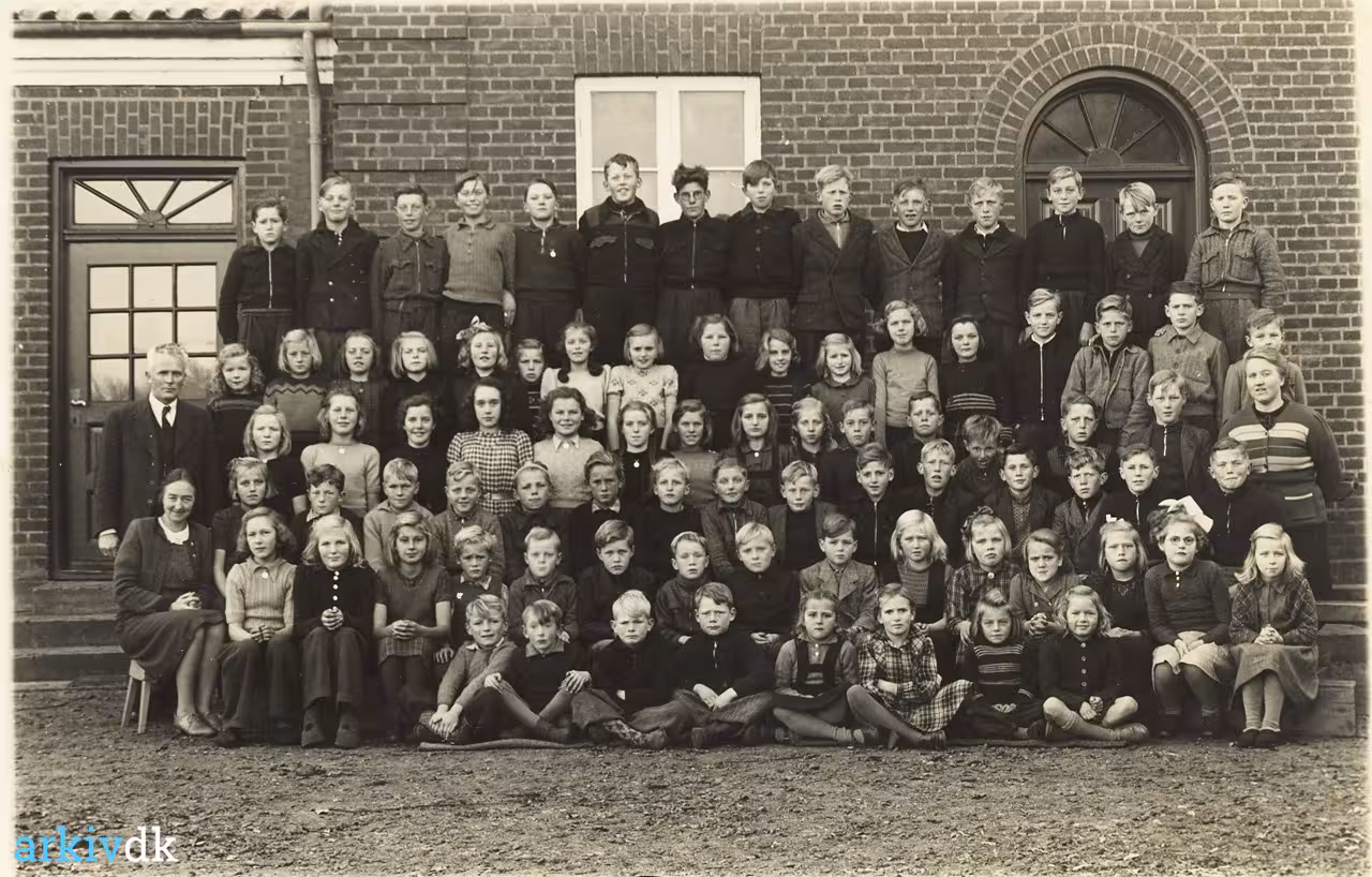 arkiv.dk | Skolebillede fra Staby Søndre Skole