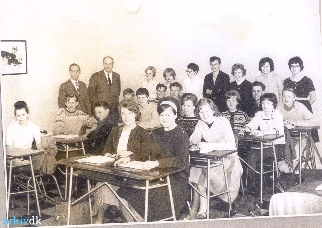arkiv.dk | Jyderup Realskole, klassebillede 1962