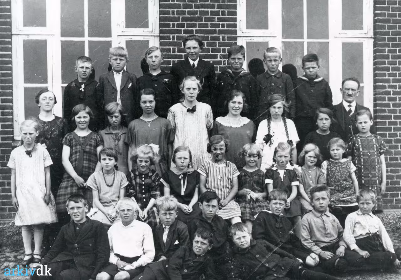 arkiv.dk | Knudsgaard skole elever ca. 1927.