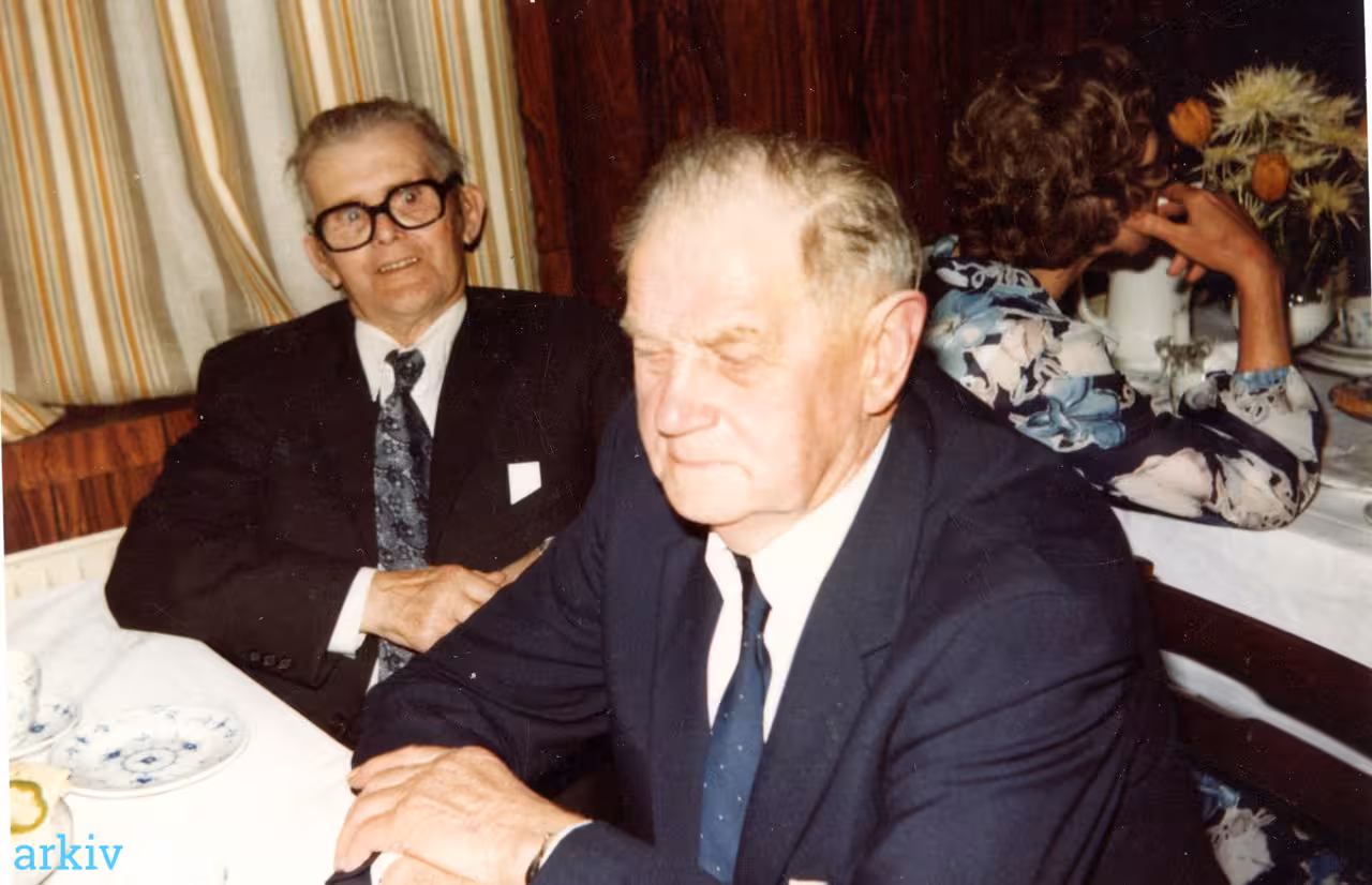 arkiv.dk | Edvard Pedersen og Anders Andersen til fest i Kongerslev