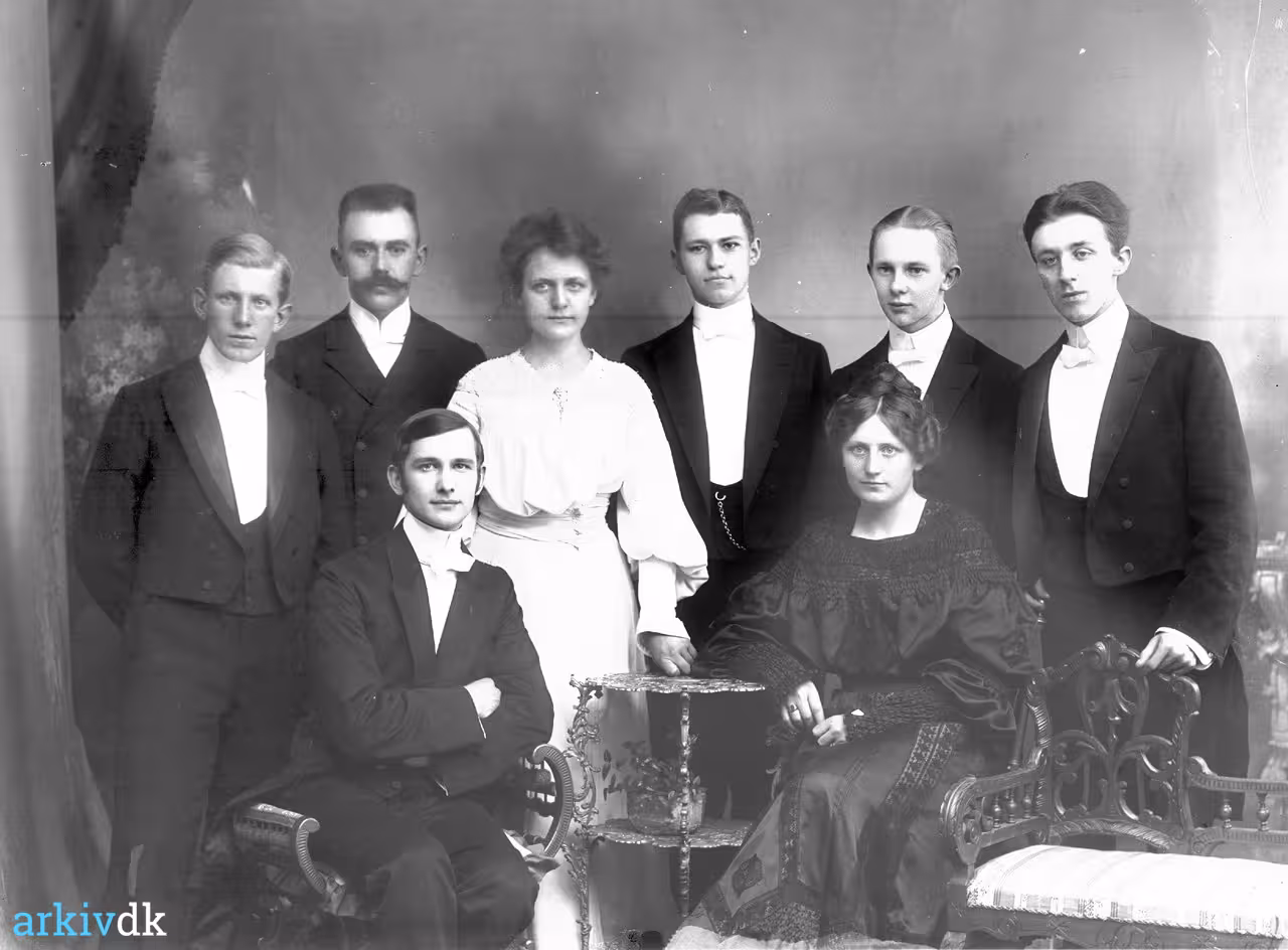 arkiv.dk | Vejle Højere Almenskole, studenter, 1905