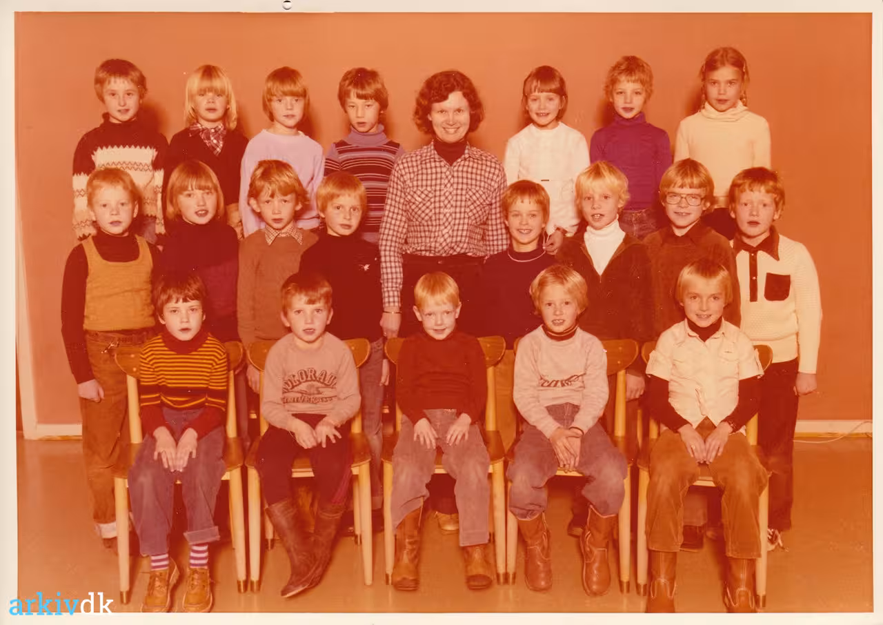 arkiv.dk | Skolebilleder fra Ringkøbing Skole, 1. klasse, 1979-1980