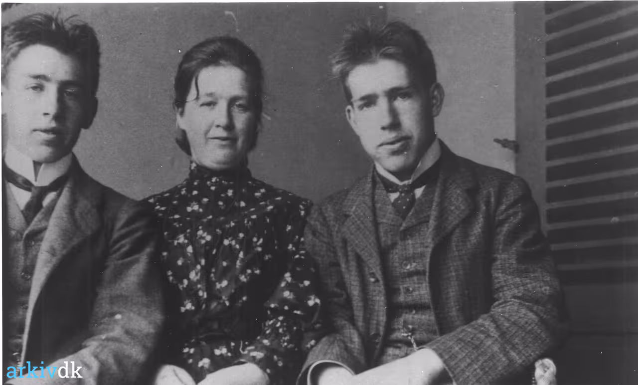 arkiv.dk | Harald Bohr, Ellen Bohr and Niels Bohr