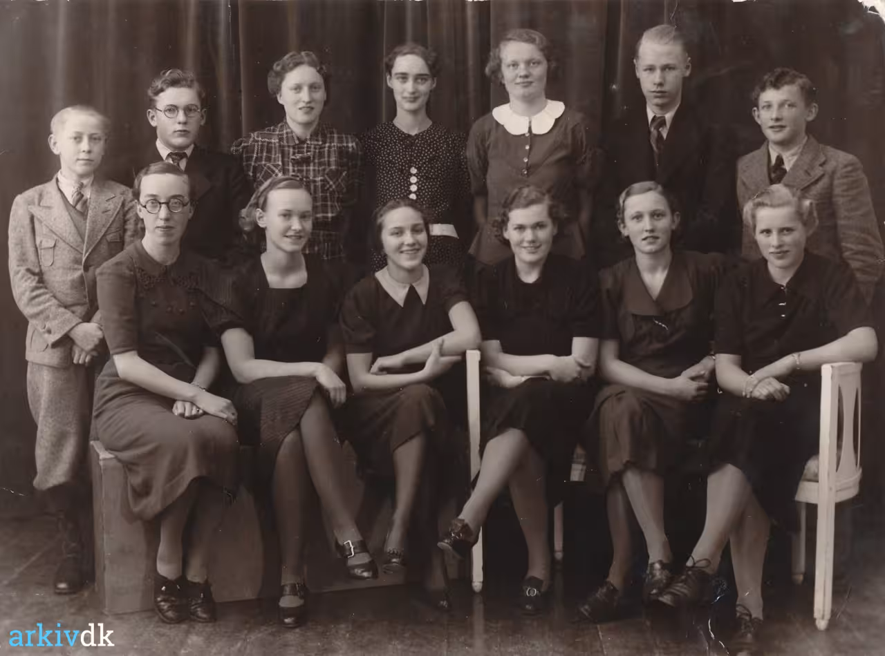 arkiv.dk | Gruppebillede, Nykøbing Sj. - ca. 1935