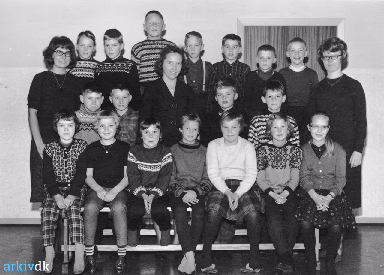 arkiv.dk | Alslev Skole 1964 Klassebilleder