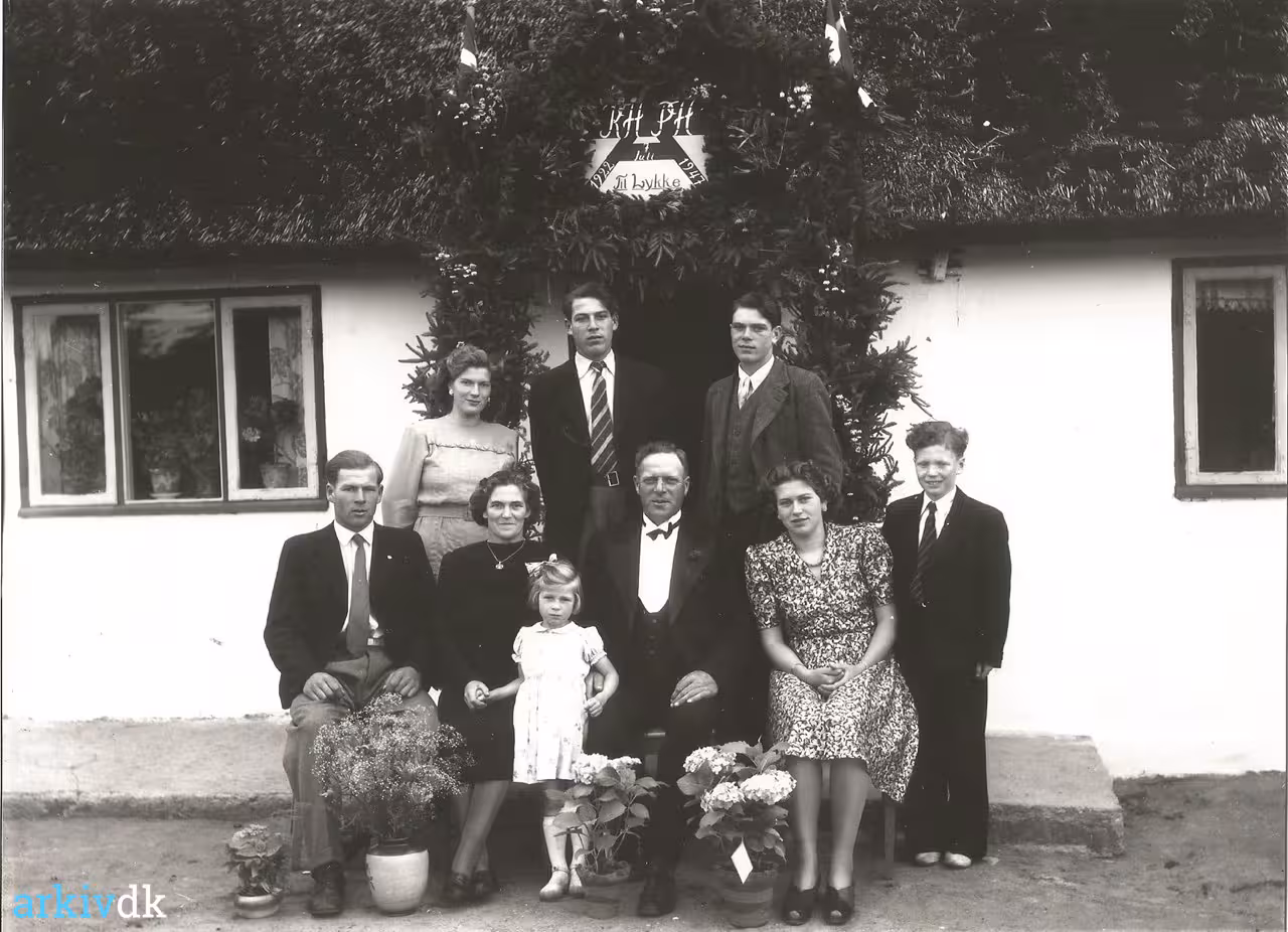 arkiv.dk | Sølvbryllup, Peter Hansen og hustru Kristine