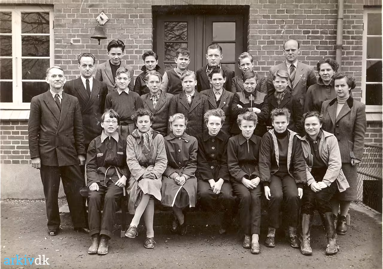 arkiv.dk | Galten Skole. Klassebillede 1954.