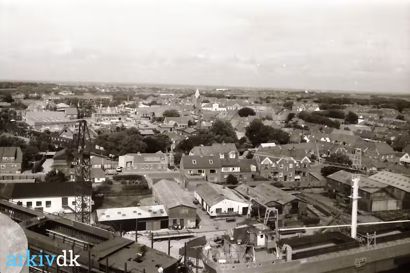 arkiv.dk | Udsigt over Ringkøbing.