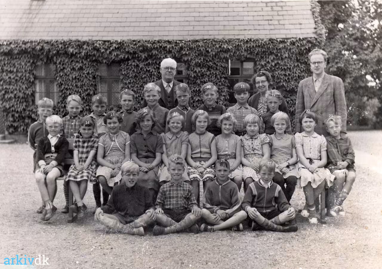 arkiv.dk | Tanderup Skole. 2. - 3.årg. 1957 - 1958, Tanderup sogn