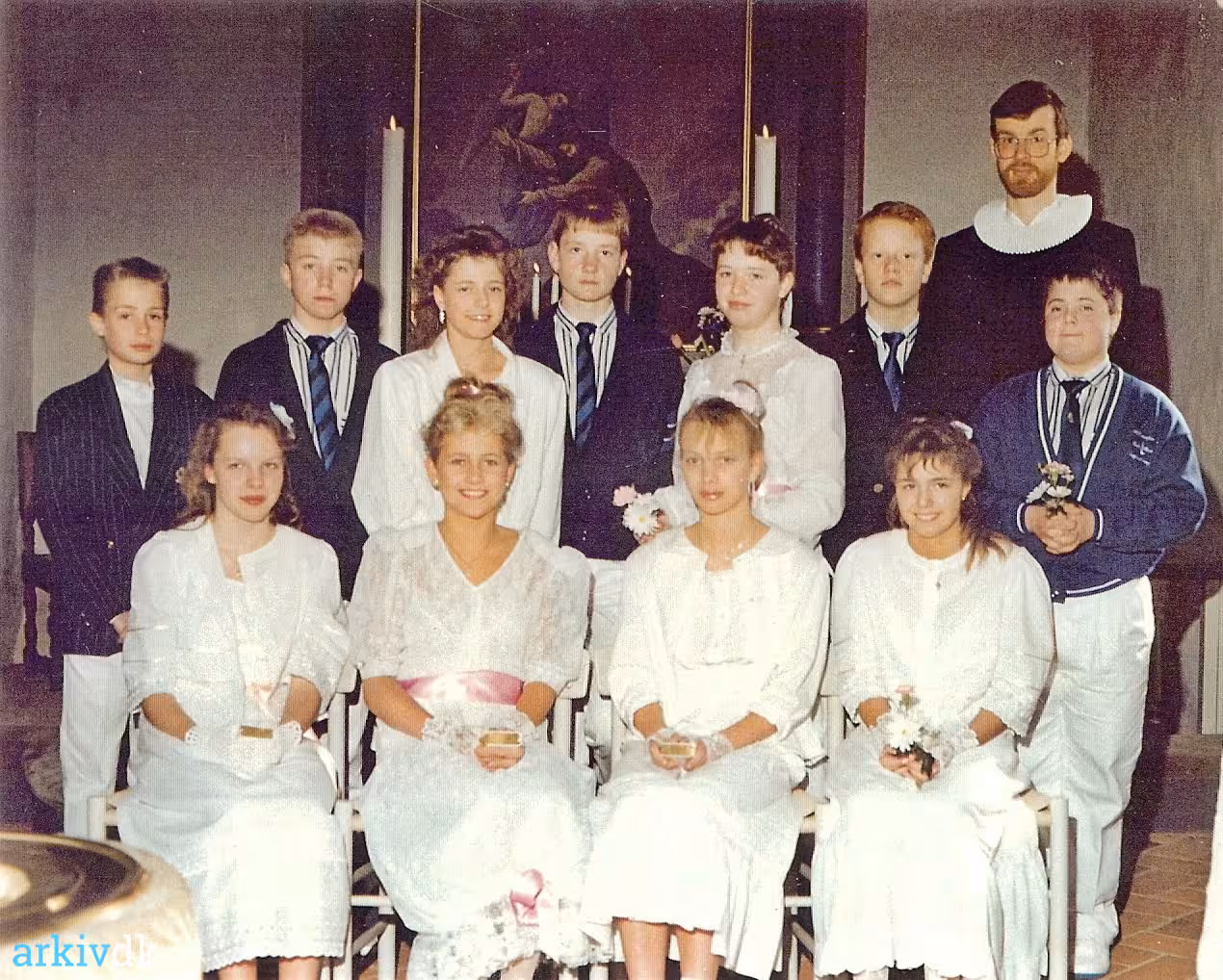 arkiv.dk | Konfirmand billede Sinding-Ørre 1988