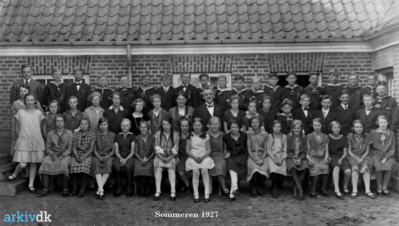 arkiv.dk | Konfirmander Sommeren 1927 9740 Jerslev
